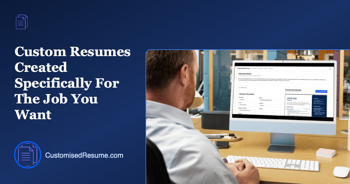 Sign In to Customized Resume to create job-specific resumes with AI ...